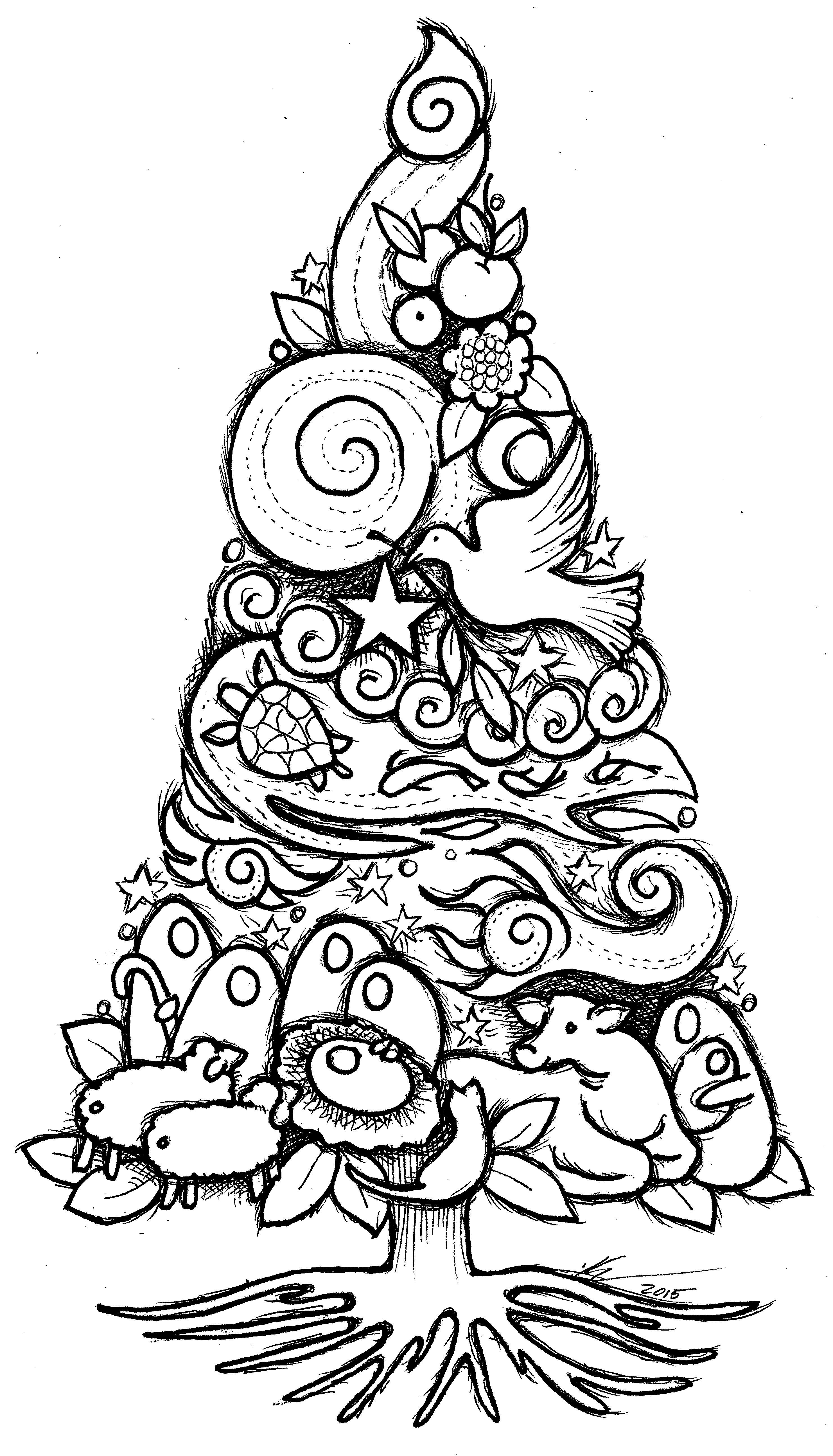 Trees Coloring Sheets: Advent-Christmas Theme – in the big love